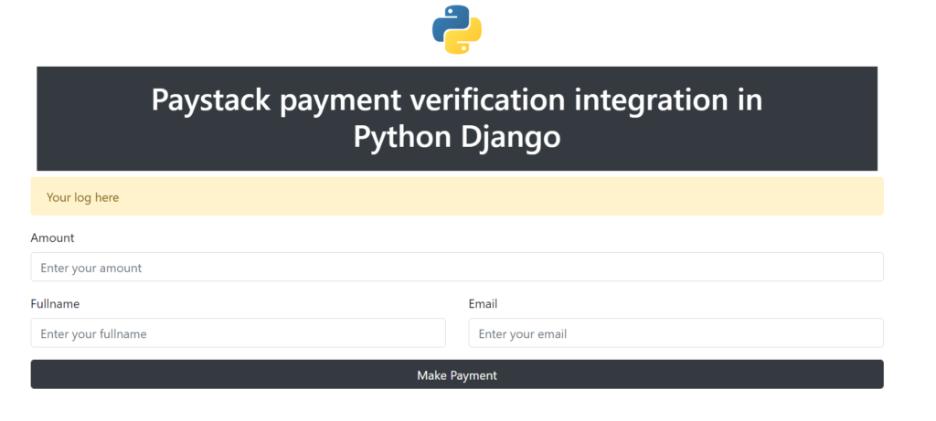 Paystack Payment Verification Integration In Python Django Source Code Biggidroid